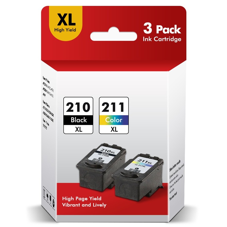 PG-210XL CL-211XL Ink Cartridge for Canon PIXMA MP280 480 490 495 MX320 ...
