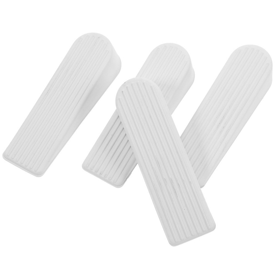 4pcs Floor Door Stops Rubber Stopper Wedge Stoppers For Bottom Of Door ...