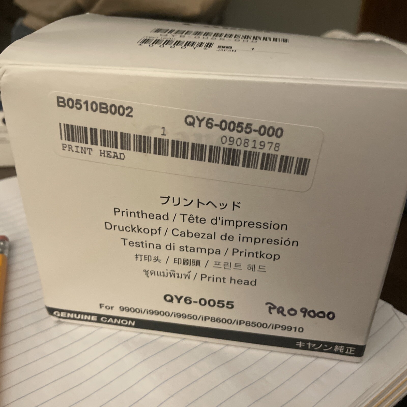 QY6-0055 Printhead fits for Canon 9900i i9900 i9950 IP8500 I9950 ...