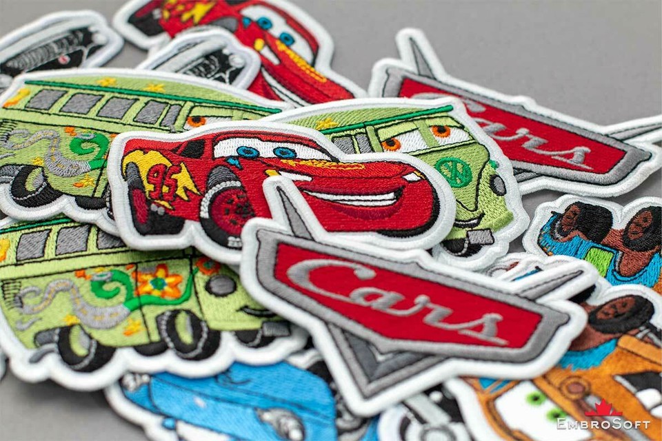Cars Collection Set 6 Funny Cartoon Characters Embroidered Patches Iron ...