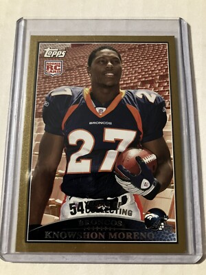2009 Topps Gold #390 Knowshon Moreno Denver Broncos Football Card /2009 ...