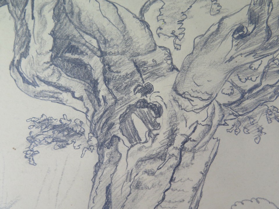 Bourdigny Satigny Suiza Vista Dibujo Firmado Emil Otto Bischoff BM53.6B ...