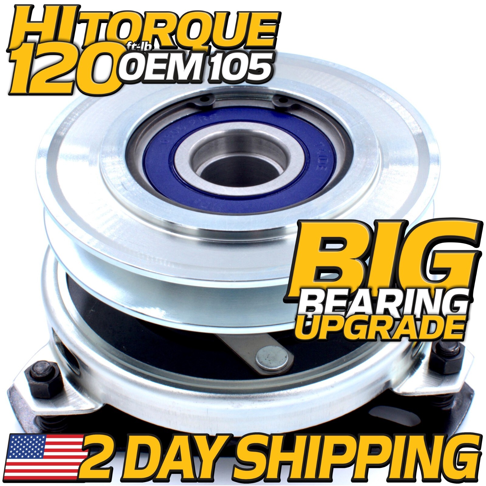 BIGBearing HiTorq AM131779 PTO Clutch for John Deere GX335 GX345 GX355 ...