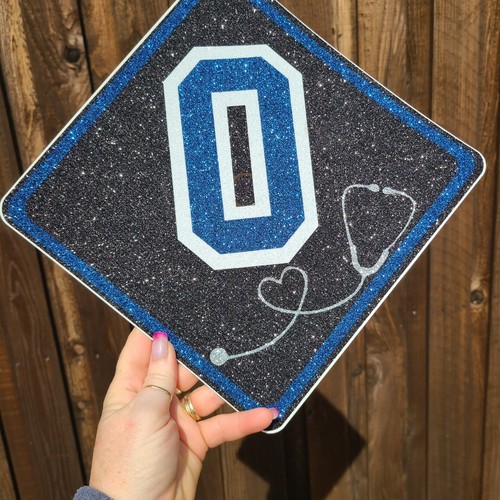Graduation Cap Topper Decoration - Glitter Vinyl Bling | eBay