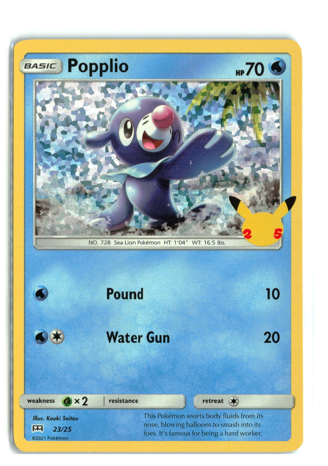 Popplio 23/25 HOLO 25th Anniversary McDonald's Promo Pokemon TCG NM | eBay
