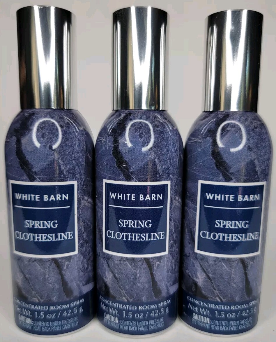 3 BATH & BODY WORKS WHITE BARN SPRING CLOTHESLINE CONCENTRATED ROOM ...