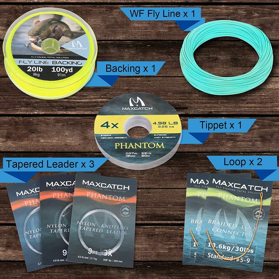 Maxcatch Floating Fly Fishing Line WF1/2/3/4/5/6/7/8/9WT 100FT Weight ...