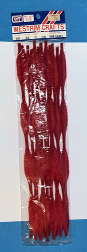 Vintage Chenille Bump Pipe Cleaner Stems Red 12 Pieces | eBay