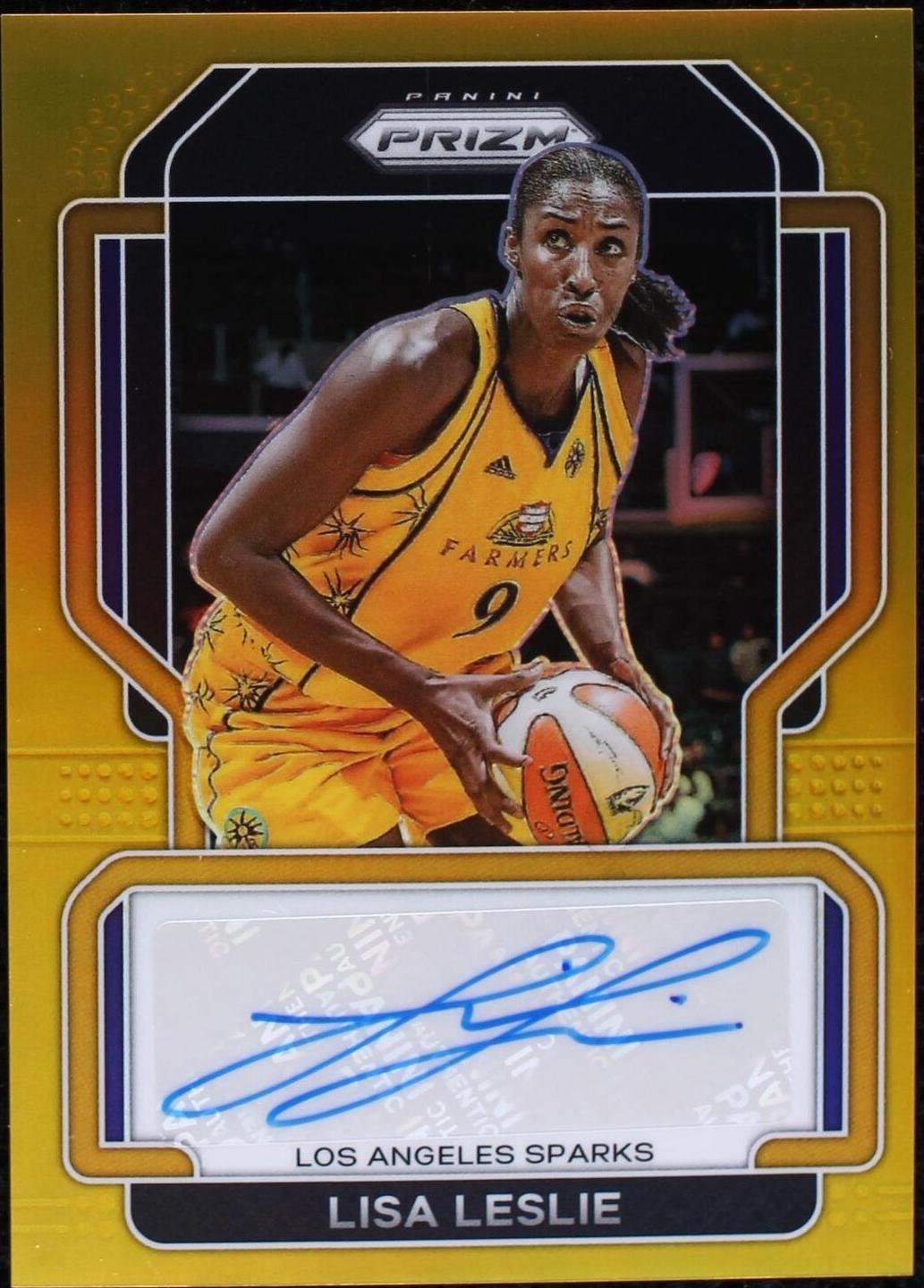 2022 Panini Prizm WNBA - Signatures Lisa Leslie #SG-LLS Gold Prizm /10 ...