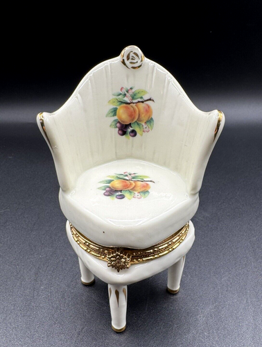 Ceramic Chair Shaped Trinket Box with Legs 5 3/4" Tall | eBay