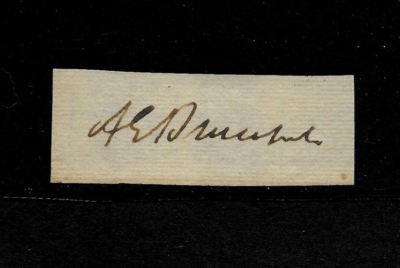 Gen Ambrose Burnside Autograph Reprint On Genuine Original Period 1860s ...