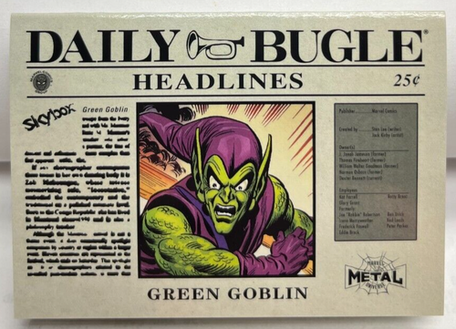Green Goblin 2021 Marvel Metal Universe Spider-Man Daily Bugle ...