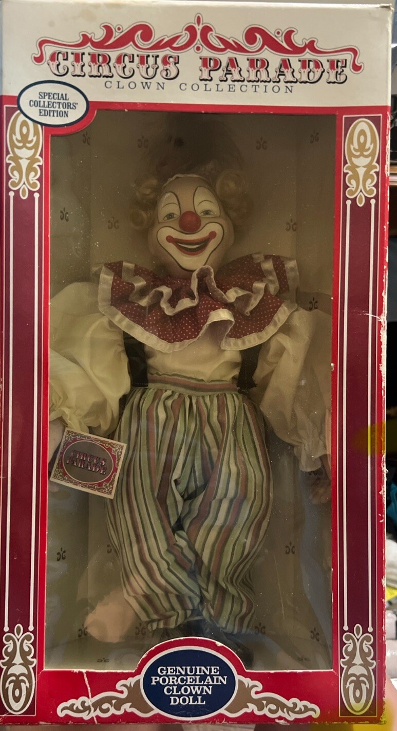 1991 Porcelain Circus Parades Clown Doll 16”Tall Vintage | eBay
