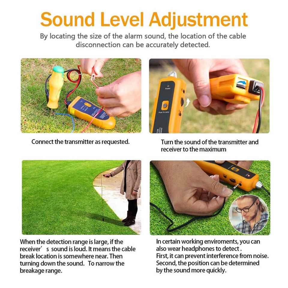 Underground Cable Locator Wire Tracer Cable Tester Cable Control Wires ...