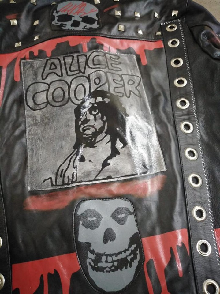 Men Spiked Biker Leather Steam Punk Alice Cooper Jacket, Gothic Jacket ...