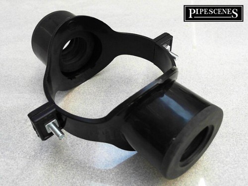 110mm x 32mm + 32mm Twin Double Strap on Boss for Soil Pipe with Rubber ...