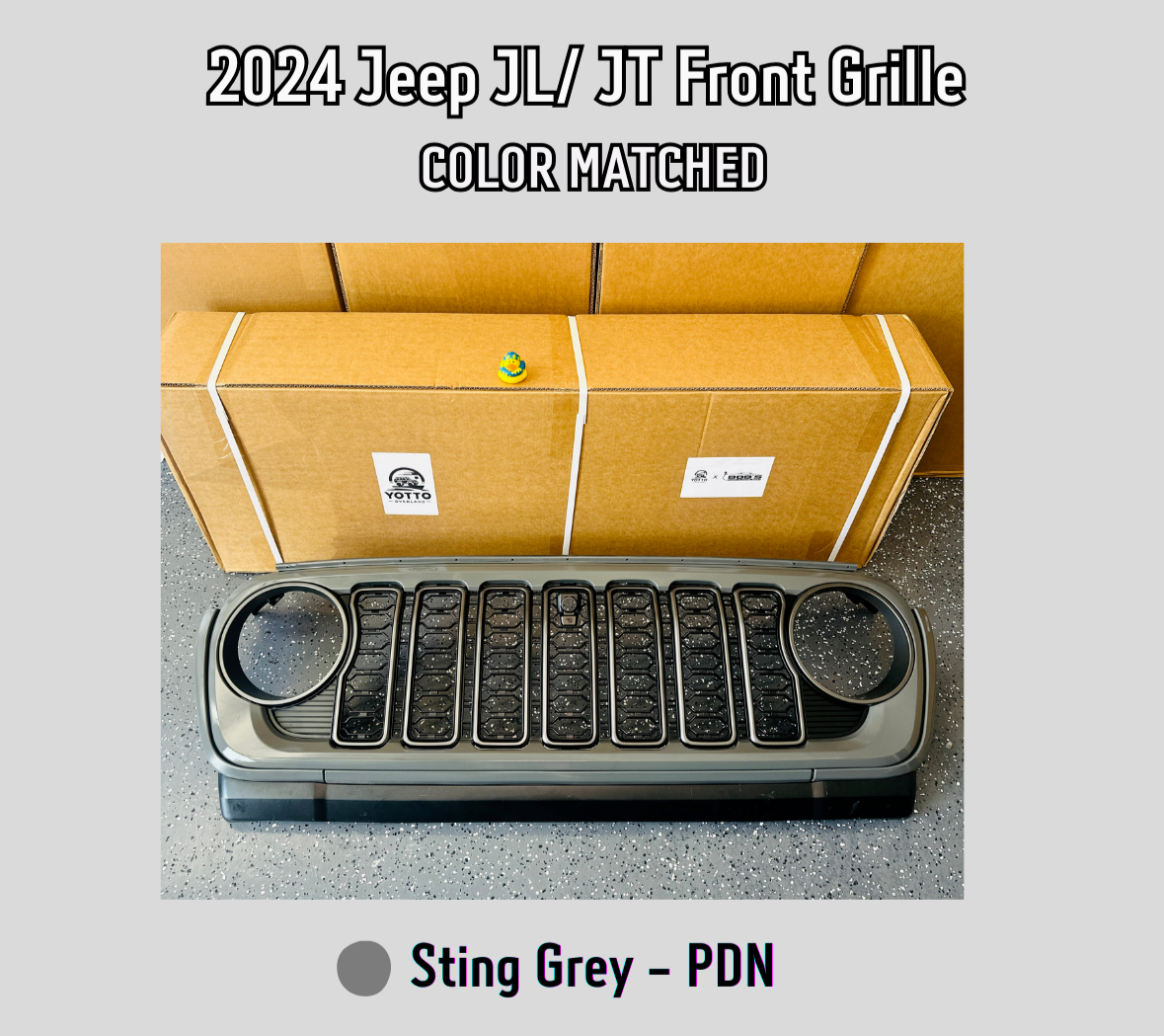 2024 Jeep Gladiator JT Wrangler JL Front Grille | Sting Grey | PDN ...