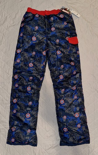 NEW Youth Boys Marvel Captain America Ski Snow Pants Insulated Size ...