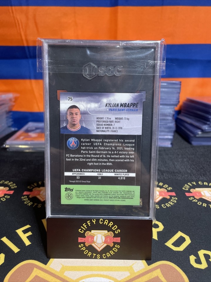 2021-22 Topps Stad. Club Ch. Ucl Kylian Mbappe Blue Prism Refractor | eBay