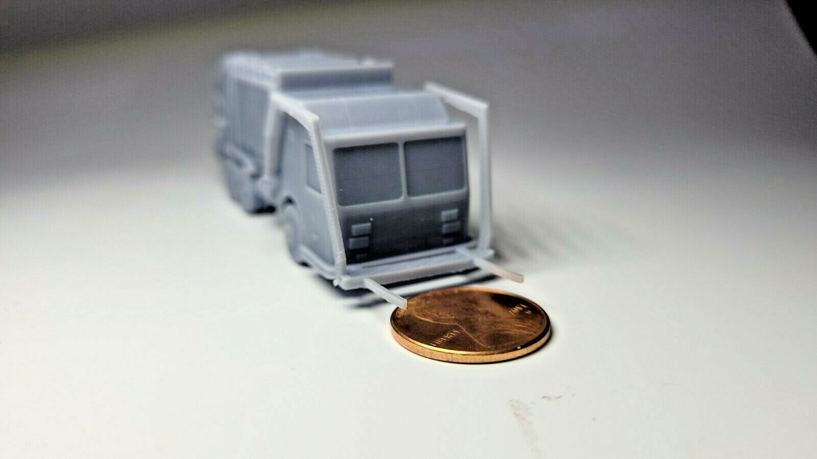 HO scale garbage truck waste vehicle equipment 1:87 railroad vehicle ...