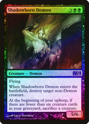Shadowborn Demon FOIL Magic 2014 / M14 PLD Black Mythic Rare CARD ...