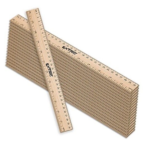 Rulers 12 Inch, Rulers Bulk for Classroom – Wooden Ruler for Kids Pack ...