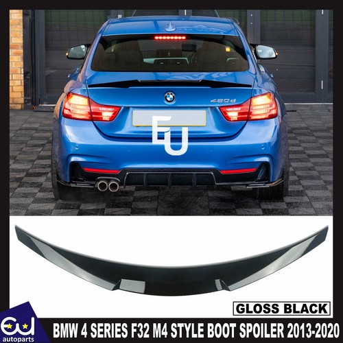 FOR BMW 4 SERIES F32 GLOSS BLACK M4 STYLE REAR BOOT SPOILER COUPE 2013 ...