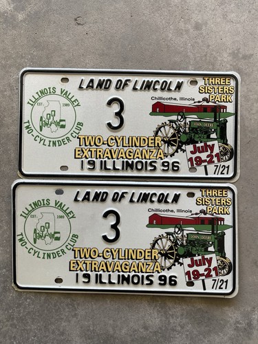 Single digit John Deere License Plate Set. | eBay
