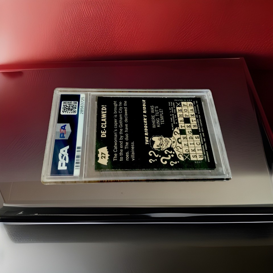 1966 Topps Batman Riddler Back Card # 27 - DE-CLAWED - PSA 8 NM-MT | eBay