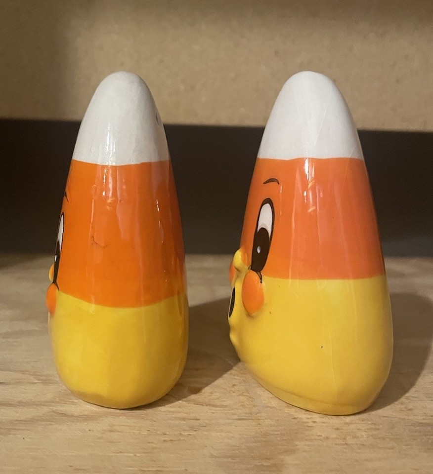 Johanna Parker Halloween Candy Corn Ceramic Salt and Pepper Shakers | eBay