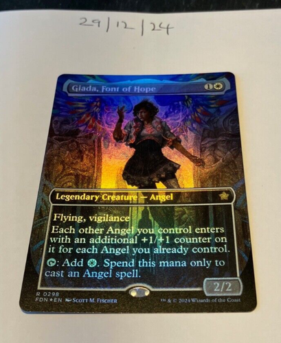 Magic the Gathering MTG Giada, Font of Hope x1 Rare Borderless FOIL ...