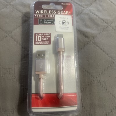 Wireless Gear 10 ft sync/charge PINK cable for USB-C Devices | eBay