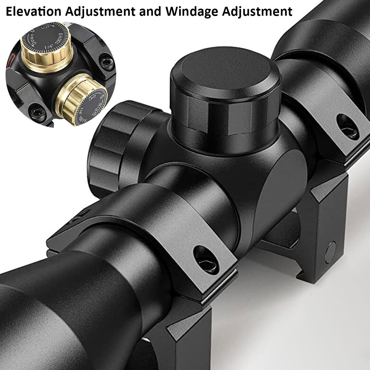 CVLIFE 4X32 Tactical Rifle Scope Mil Dot Crosshair Optics Gun Scope W ...