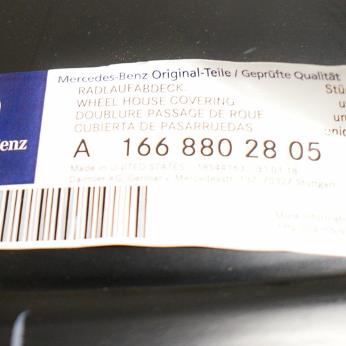 Mercedes-Benz GLE W166 Front Left Arch Liner A1668802805 OEM for sale ...