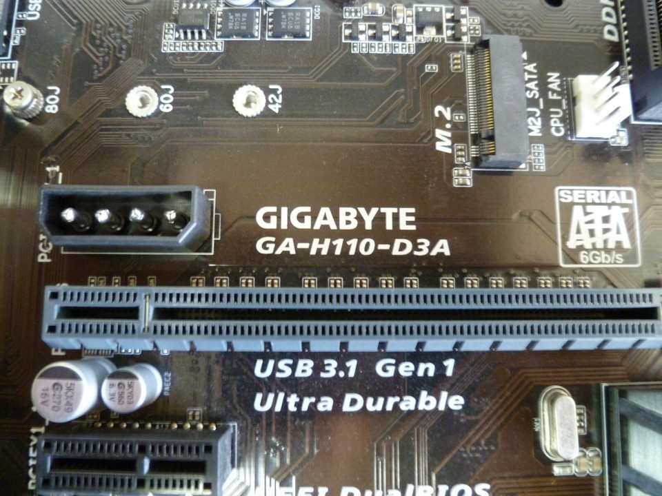 GIGABYTE GA-H110-D3A MOTHER BOARD + INTEL CELERON G3930 CPU PROCESSOR ...