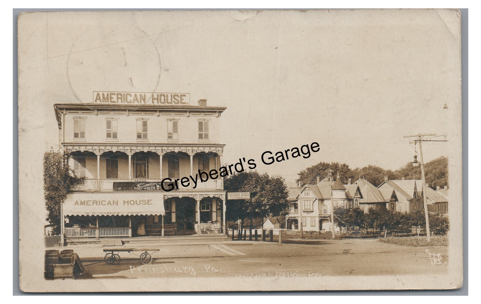 RPPC American House Hotel PENNSBURG PA Montgomery County Real Photo ...