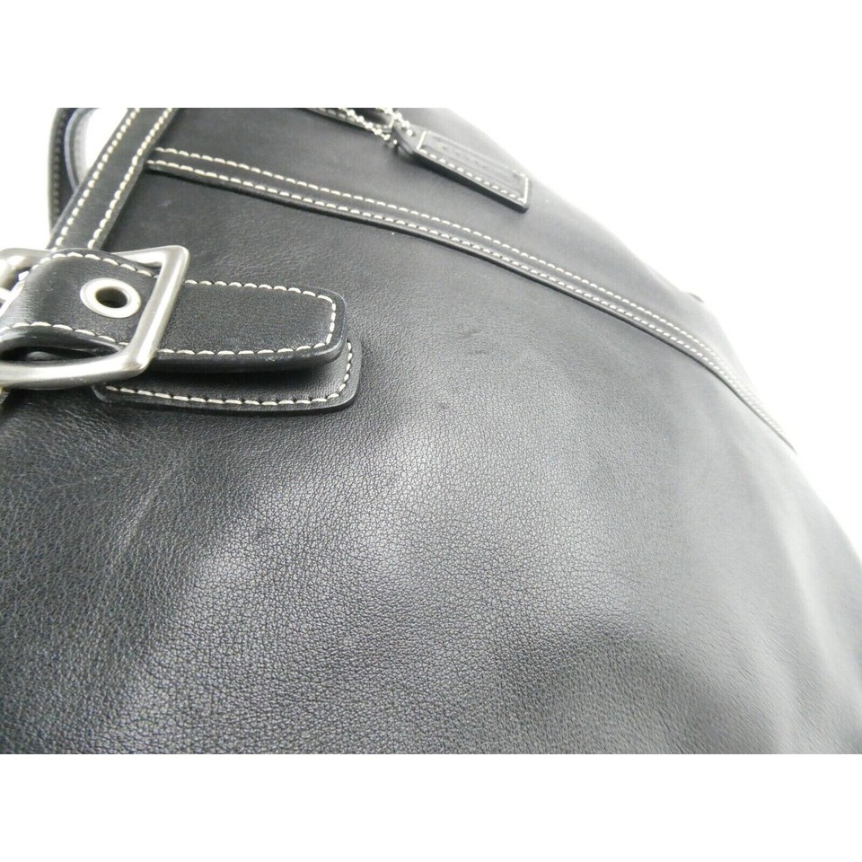 Coach Black Leather Tote Shoulder Bag 9572 | eBay