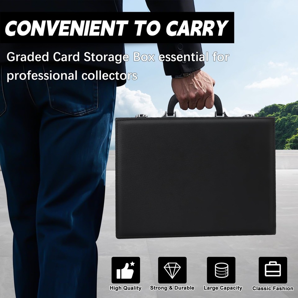 Graded Card Storage Box,Holds 136+ PSA/GMA Slab or 632+ Toploaders,4 ...