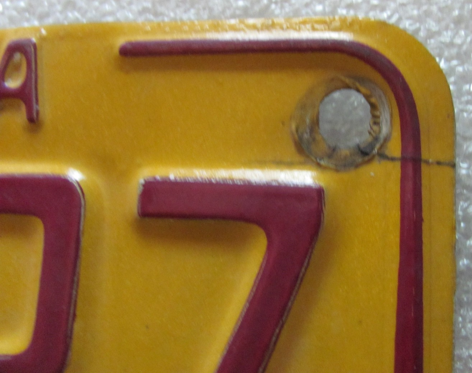 VINTAGE LICENSE PLATE 1976-77 MANITOBA CANADA MOTORCYCLE LICENCE PLATE ...