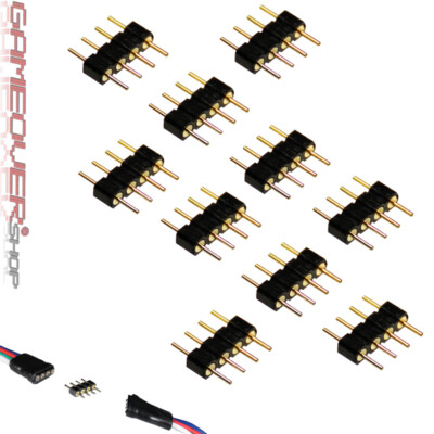 10x RGB SMD LED Stecker Kabel Verbinder Adapter Kupplung Strip Leiste ...