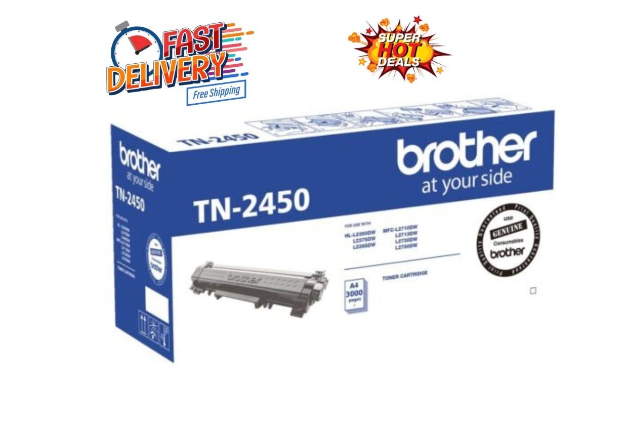 Brother TN-2450 High Yield Genuine Toner Cartridge - 3,000 pages-Brand ...