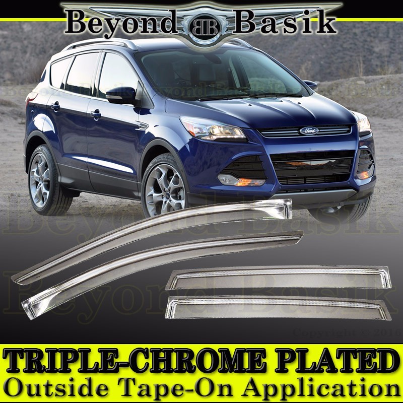2013 2014 2015 2016 2017 2018 2019 Ford Escape CHROME Door Vent Visors ...