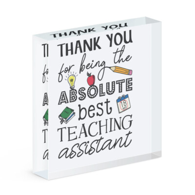 Thank You For Being The Best Teaching Assistant Acrylic Photo Block ...