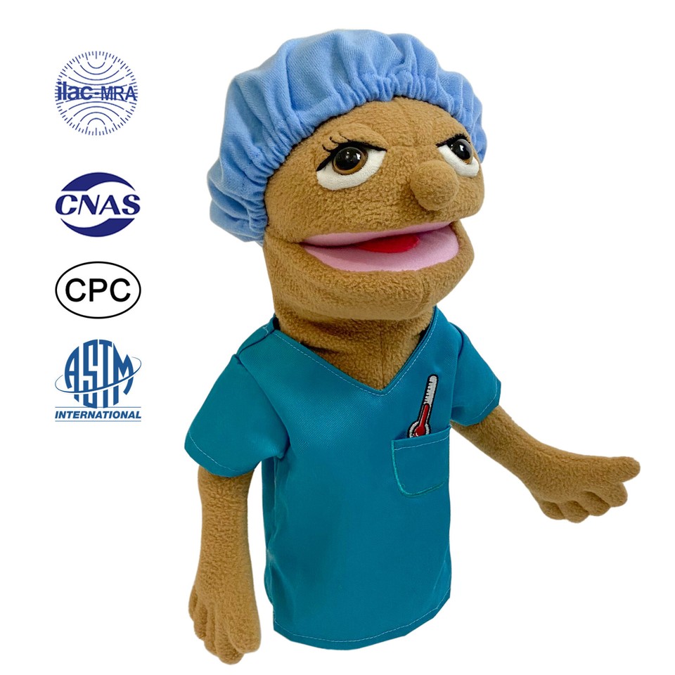 Nurse Hand Puppet Plush Hand Puppet with with Retractable Puppet ...