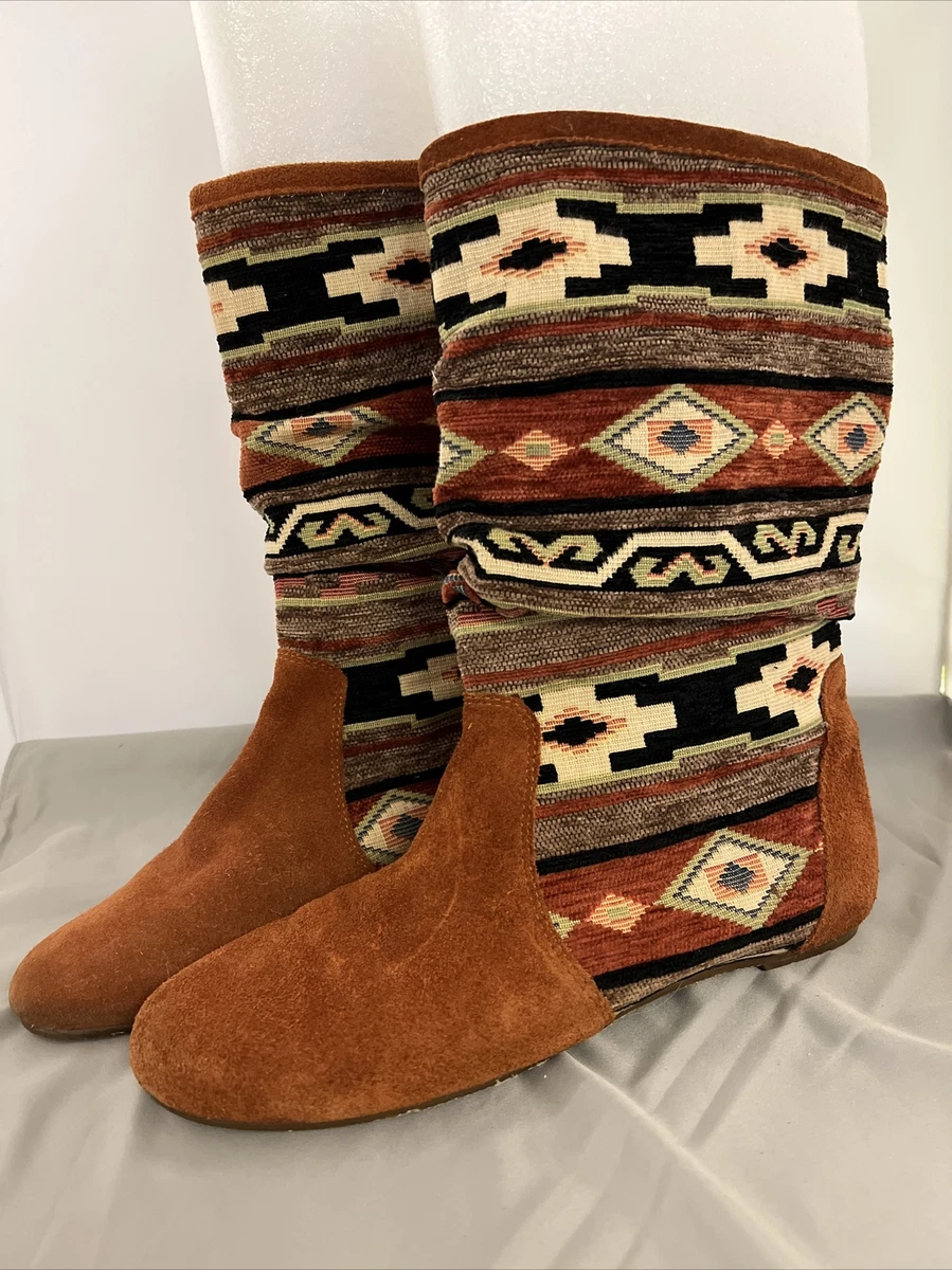 Aztec Print Boots