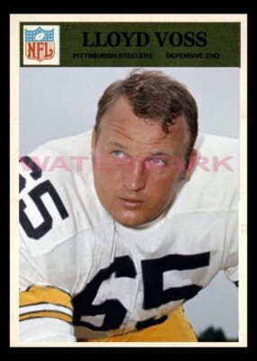 Lloyd Voss Pittsburgh Steelers 1966 Style Custom Football Art Card | eBay