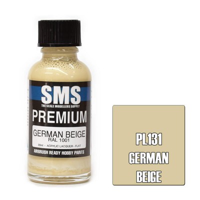 SMS Premium GERMAN BEIGE RAL1001 30ml - AIRBRUSH READY HOBBY PAINT ...