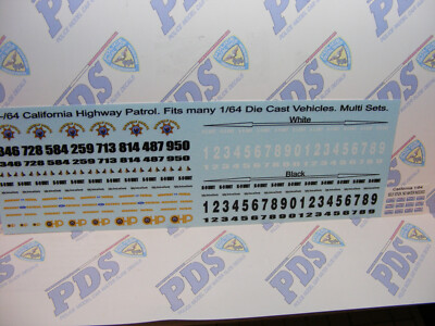 California Highway Patrol 1/64 Water Slide Decals Customizing Set | eBay