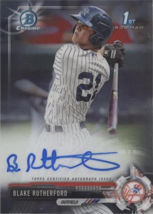 2017 Bowman - Chrome Prospect Autographs Blake Rutherford #CPA-BR (AU ...