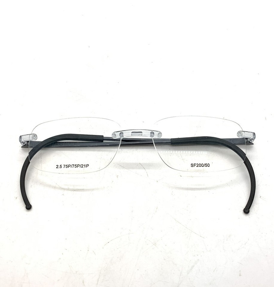 EYEPHORICS EYEGLASSES RIMLESS PLASTIC CABLE TEMPLE SWISS MADE Gray Z1 ...